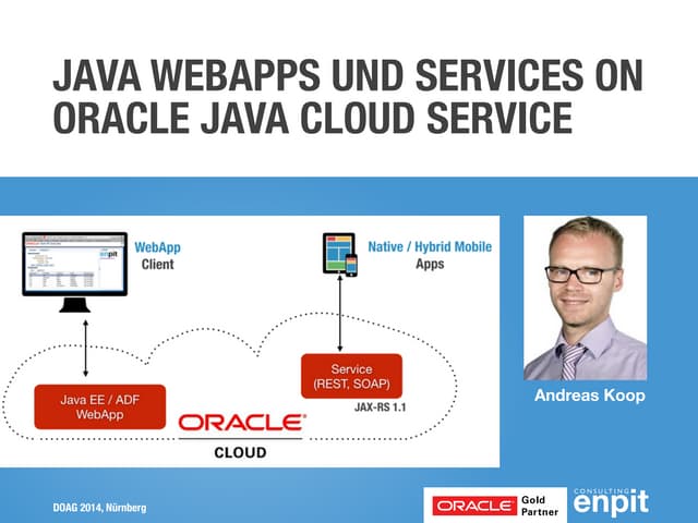 Java Webapps Und Services On Oracle Java Cloud Service Ppt 2244