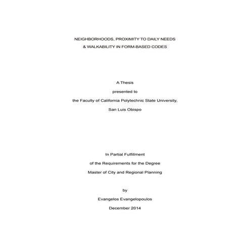 2014 12 19_Thesis Form-Based Codes Evan | PDF