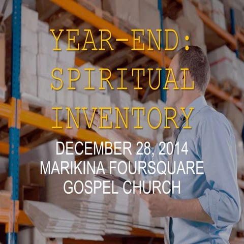 Year-end: Spiritual Inventory | PPTX