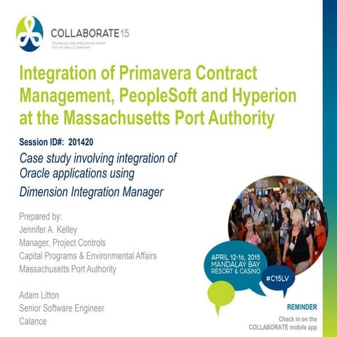 Integration of Primavera Contract Management, PeopleSoft and Hyperion ...