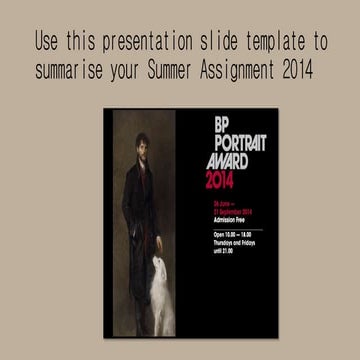 Art and Design Summer Portrait Powerpoint | PPT