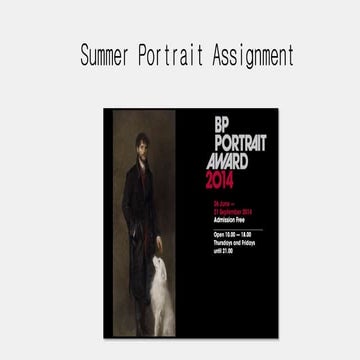 2014 2 Summer Portrait Assignment | PPT
