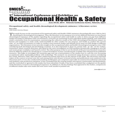 2014 abstract published osh | PDF