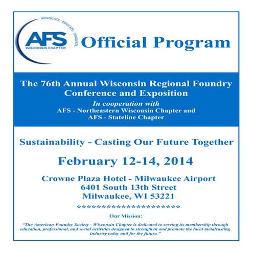 AFS official program 2014 | PDF