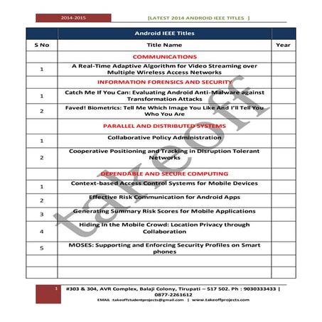 2014 android ieee | DOCX | Operating Systems | Computer Software and Applications