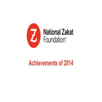 National Zakat Foundation Achievements 2015 | PPTX