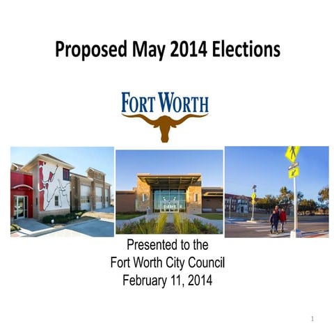 2014 Bond Program Election Presentation | PDF
