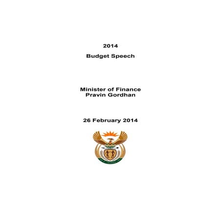 2014 budget speech | PDF