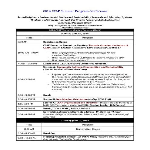 2014 CCAP Summer Meeting | PDF