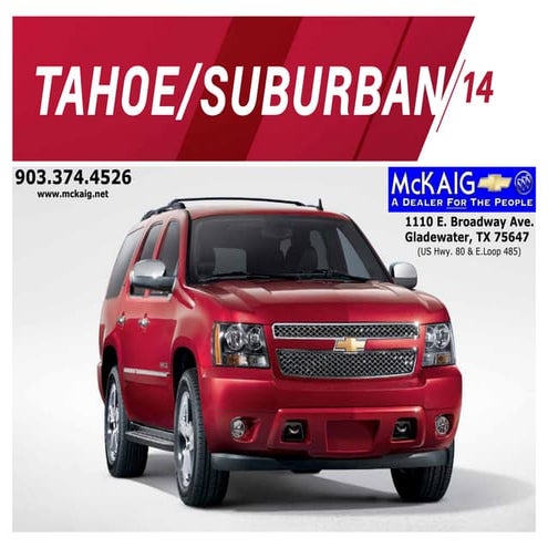 2014 Chevrolet Suburban Information Brochure McKaig Chevrolet Buick | PPT
