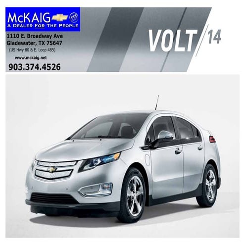 2014 Chevrolet Volt Information Brochure McKaig Chevrolet Buick | PDF