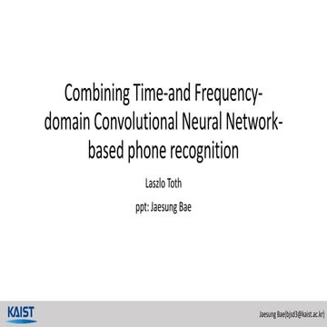 [paper Review] 2014 Combining Time And Frequency Domain Convolution In