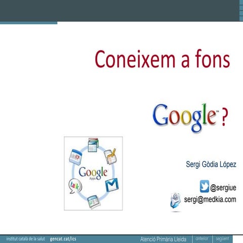 2014 eines colaboratives en salut - Google app v2 | PPT