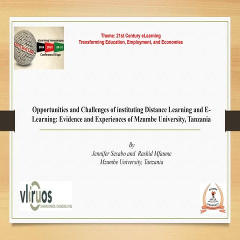 2014 e learning innovations conference sesabo mfaume presentation ...