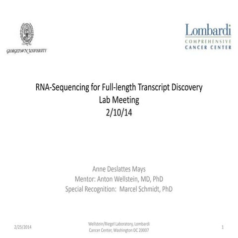 RNA Sequencing for Full Length Transcript Discovery | PPT