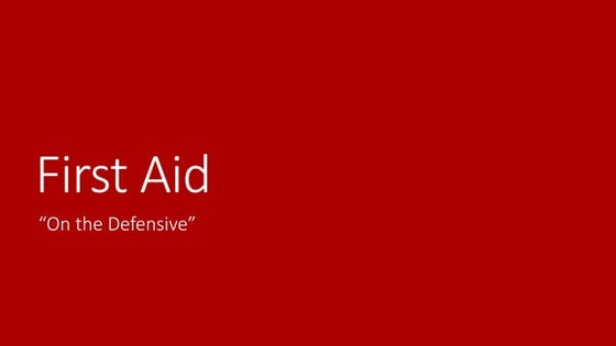 First aid for kids | PPT
