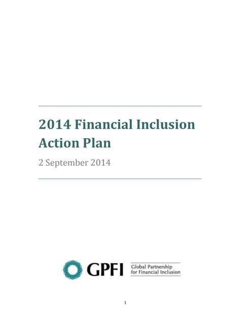 PHILIPPINE NATIONAL STRATEGY FOR FINANCIAL INCLUSION | PPT