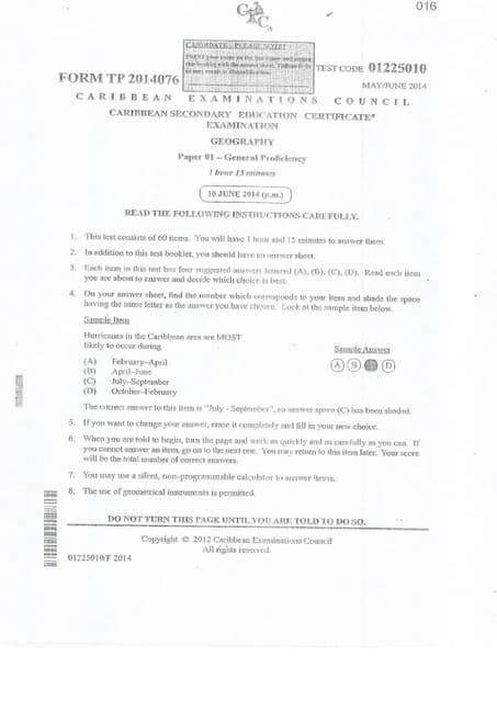 Information Technology CSEC~January 2019 P1 (1). Past Paper | PPT