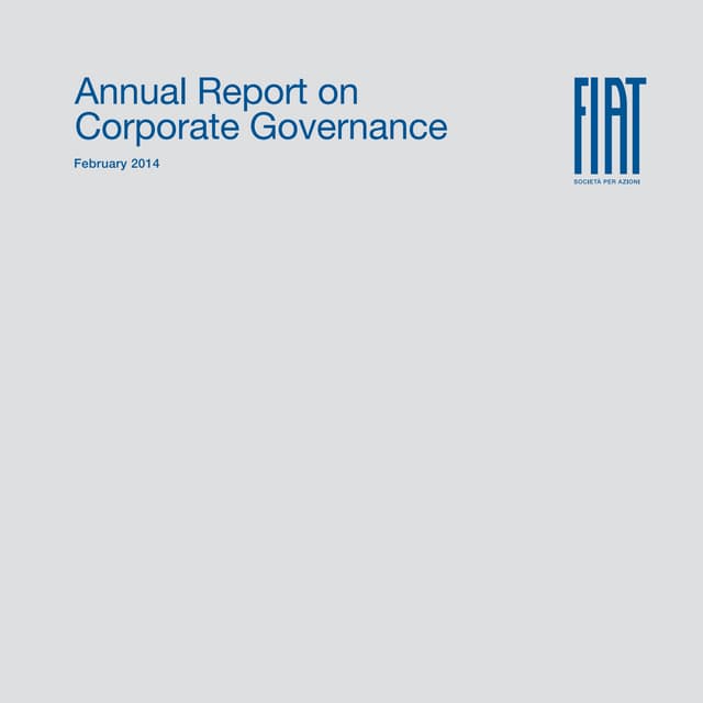 2014 Annual Report on Corporate Governance | PDF