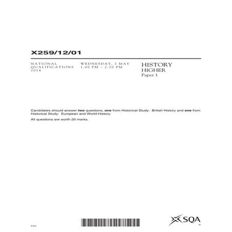 Example National 5 History questions - Evaluate the usefulness | PDF