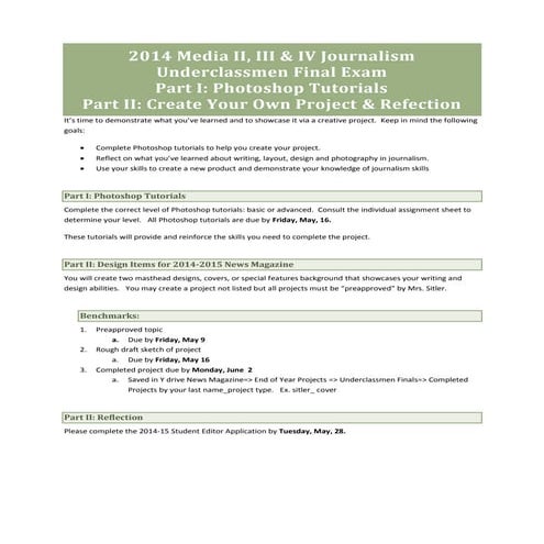 Special Projects_ Final Exam | PPTX