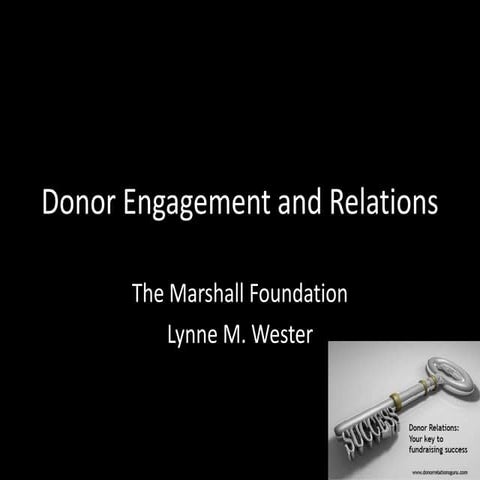 Donor engagement and relations | PPT