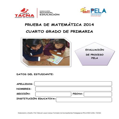 4° grado evaluación diagnóstica MATEMÁTICA. | PDF