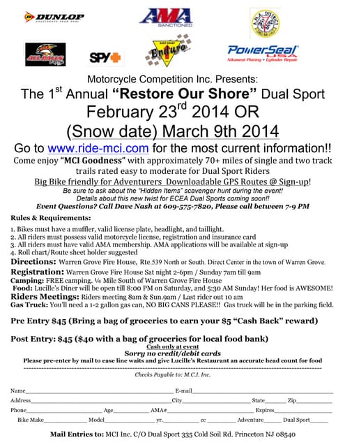 Hanging Rock Dual Sport Flyer | PDF