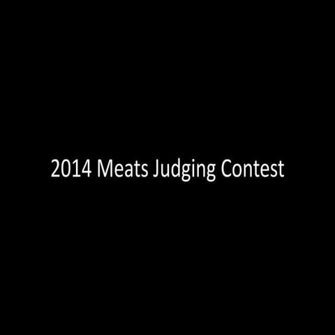 2014 Meats Judging Contest Retail Cuts | PPTX