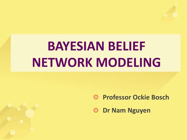 Module 5 Bayesian Belief Network Modelling Ppt