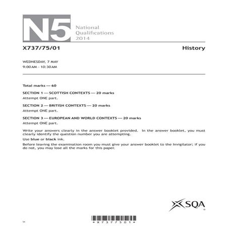 National 5 History exam - 2023 (marking instructions) | PDF