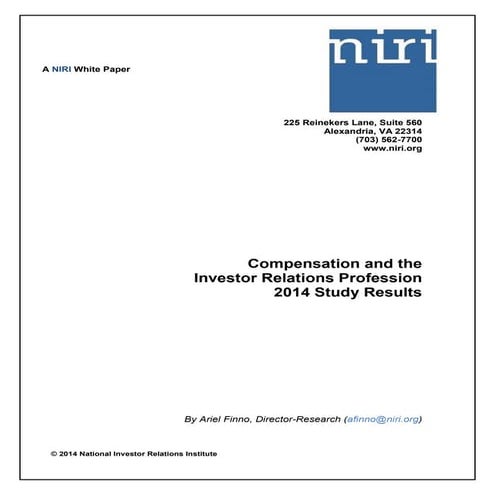 Niri white paper guidance practices 2014 | PDF