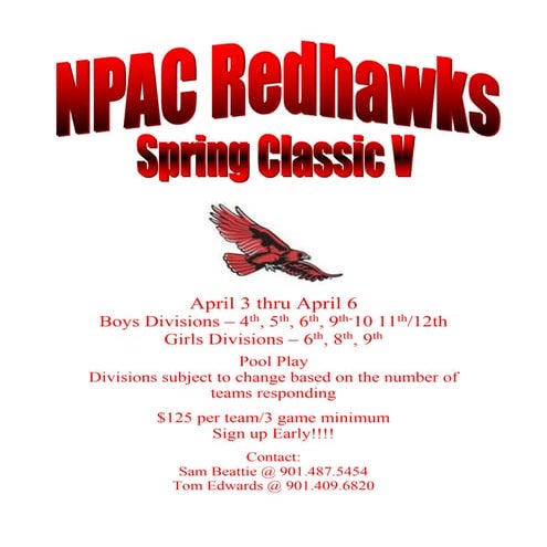 2014 npac redhawks spring tourney | DOCX
