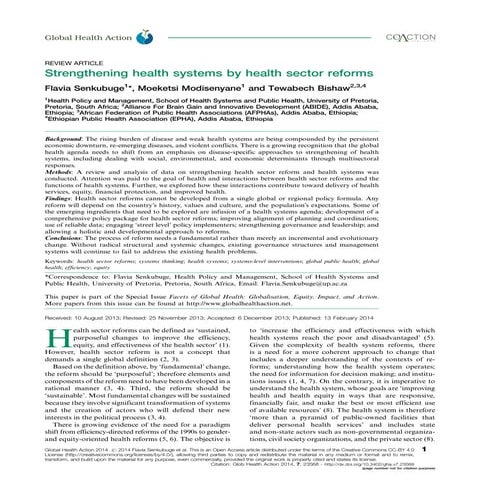Health system reform | PPTX