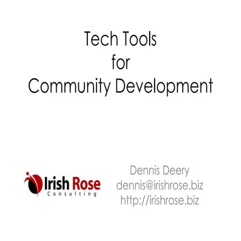 Tech Tools for Community Development - CDS 2014 | PPTX