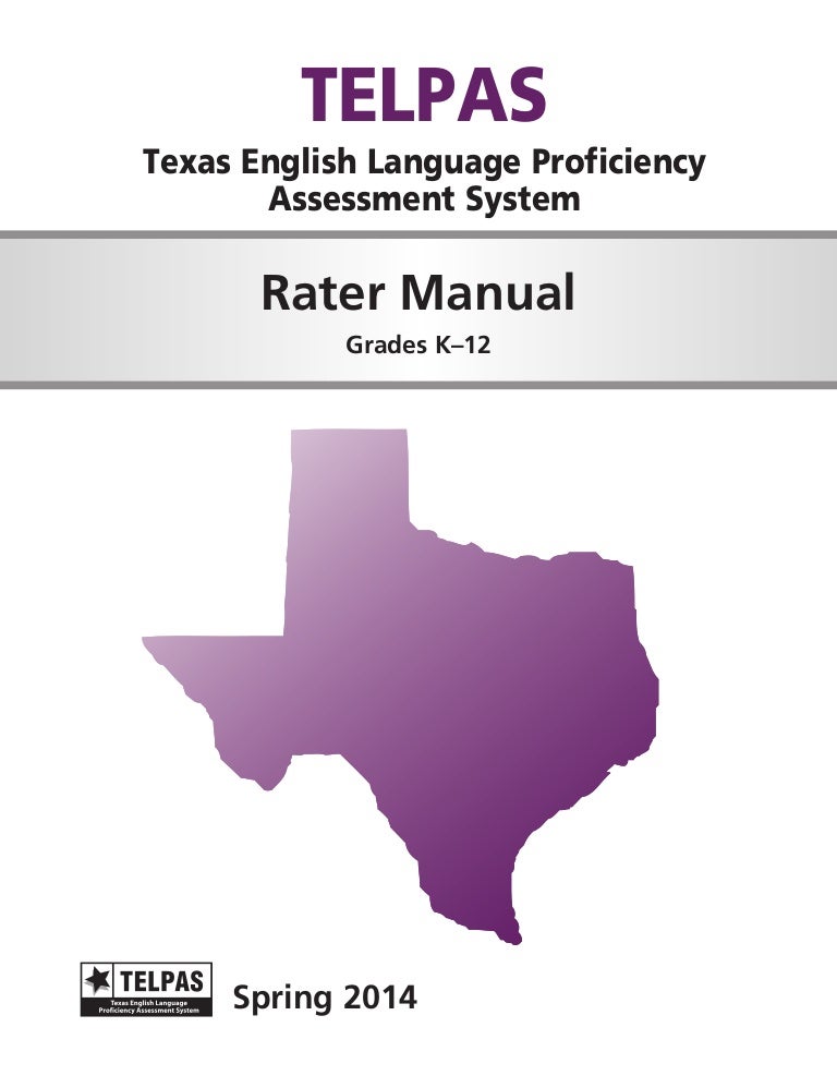 2014 Telpas Rater manual 2014 Telpas Rater manual