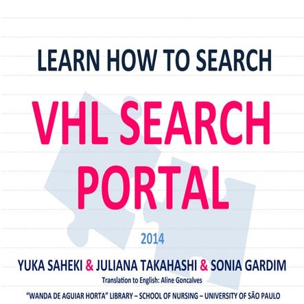 Learn how to search VHL Search Portal - tutorial | PDF