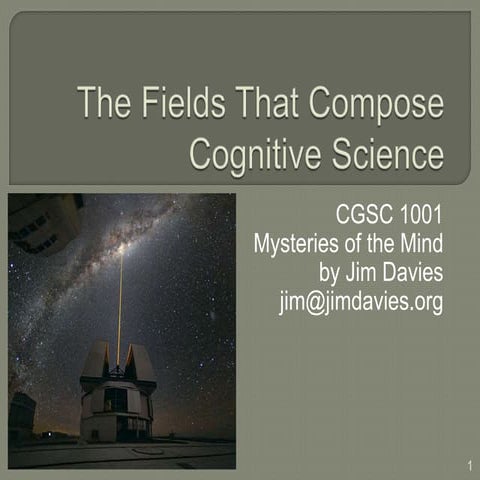The Fields that Compose Cognitive Science | PPT