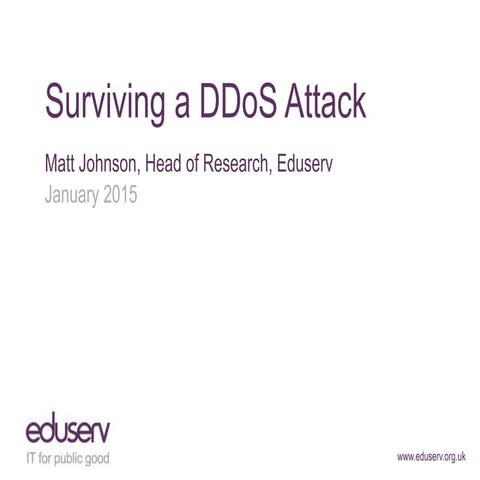 Surviving a DDOS Attack | PPTX