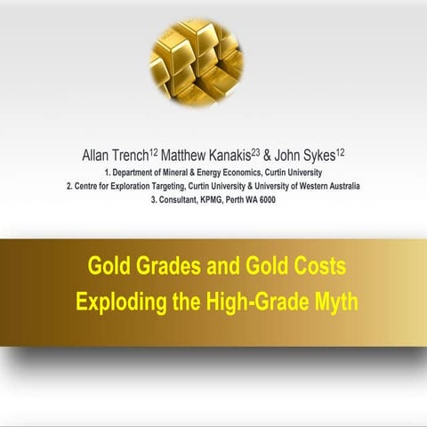 Production Costs at Australia's Underground Gold Mines | PDF