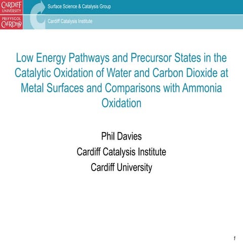 Understanding Dynamic chemistry at the Catalytic Interface | PPTX