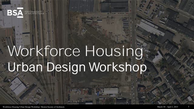 BSA Urban Design Workshop - Housing, Spring 2015 | PPT BSA Urban Design Workshop - Housing, Spring 2015 | PPT
