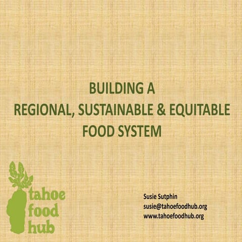 Challenges and Opportunities in Building a Regional Food System in ...