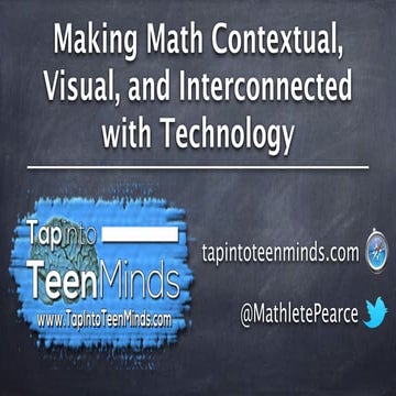 Making Math Contextual, Visual, and Interconnected Using Technology | PDF