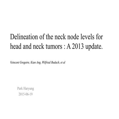Neck Levels.. a presentation of the various Neck Levels | PPTX
