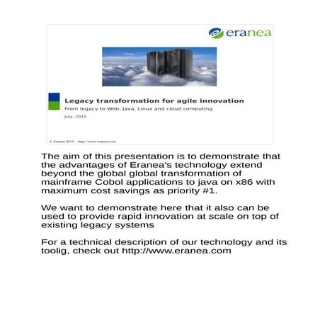 Transforming mission-critical applications on mainframes for innovation ...