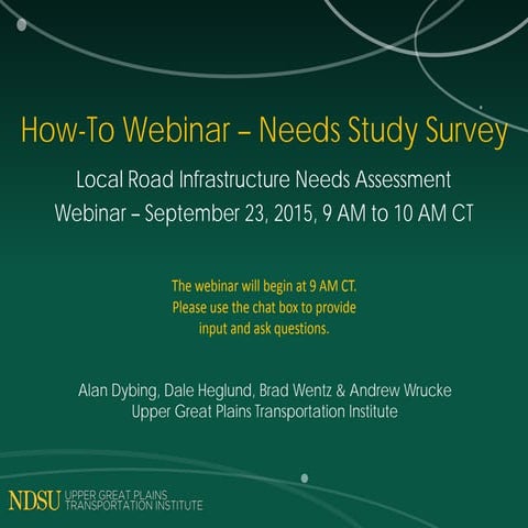 How-To Webinar: Needs Study Survey | PPT