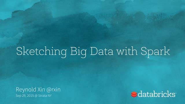 Strata Nyc 2015 Sketching Big Data With Spark Randomized Algorithms For Large Scale Data 4853