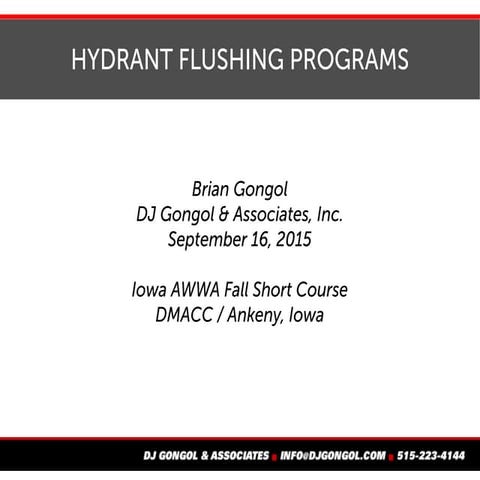 Hydrant flushing programs | PDF
