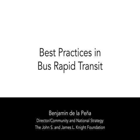 Best Practices in BRT Presentation | PDF